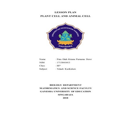 Lesson plan Biology | DOCX