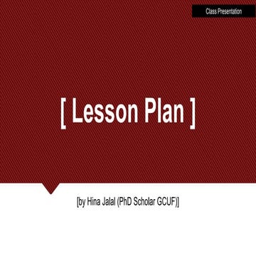 Lesson plan | PPT