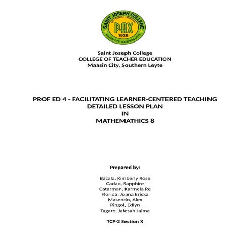 Lesson Plan - Coverage for Practice Teachers | DOCX