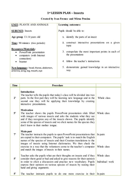 Insects lesson plan | PPS | Beekeeping | Hobbies & Interests