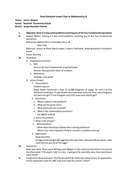 Lesson Plan on Basic concept of probability | DOCX