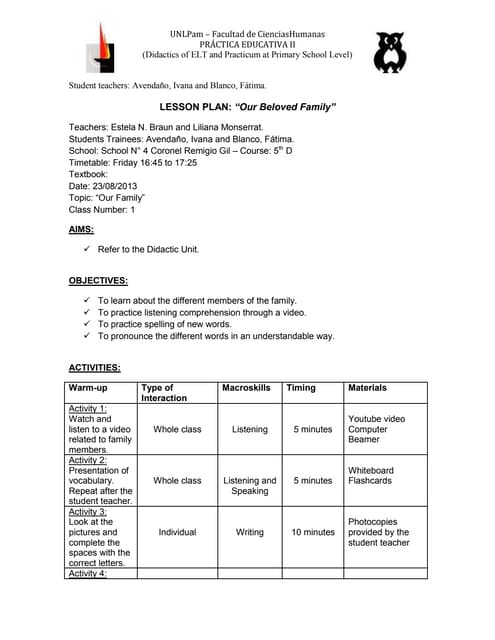 Lesson plan 7 | PDF