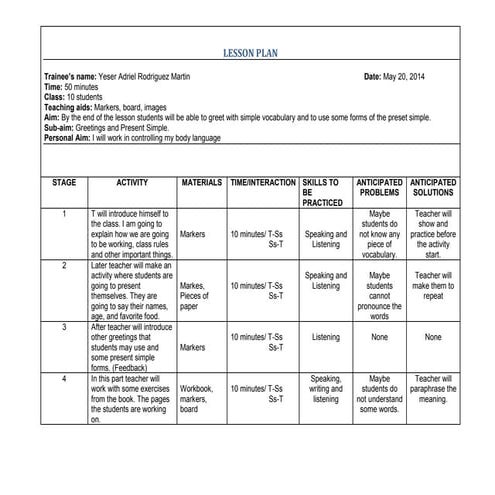 Hot potatoes (lesson plan) | DOC