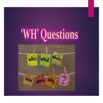 wh question | PPTX