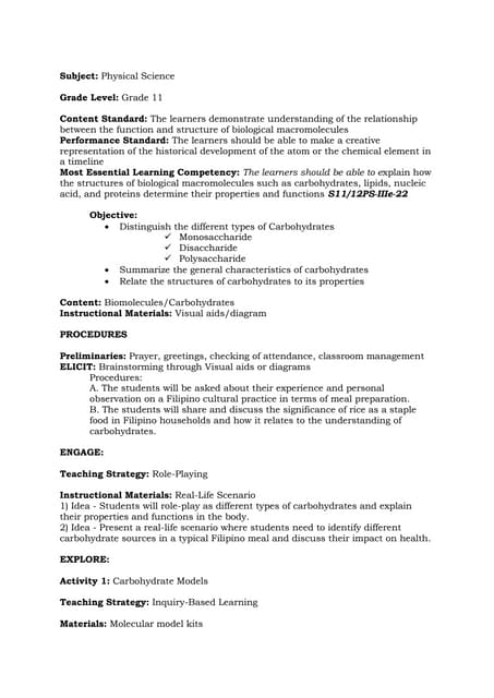 DETAILED LESSON PLAN EXEMPLAR QUARTER 4S | PDF