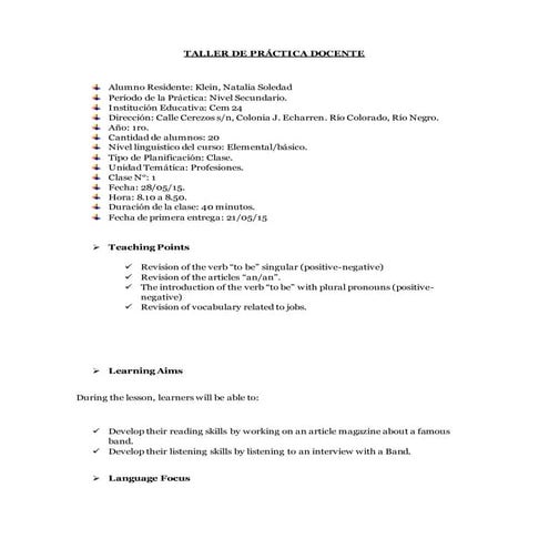 Lesson Plan Primary 1 | DOCX
