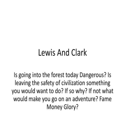 Lesson plan 11 lewis and clark map activity and lesson | PPTX