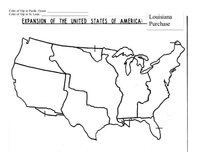 Louisiana Purchase Map Black And White