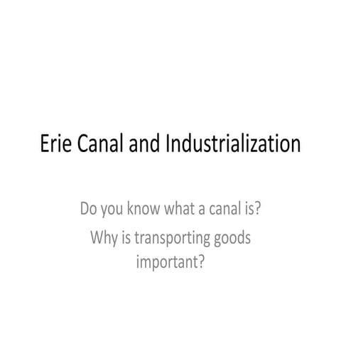 Lesson plan 13 erie canal student | PPT