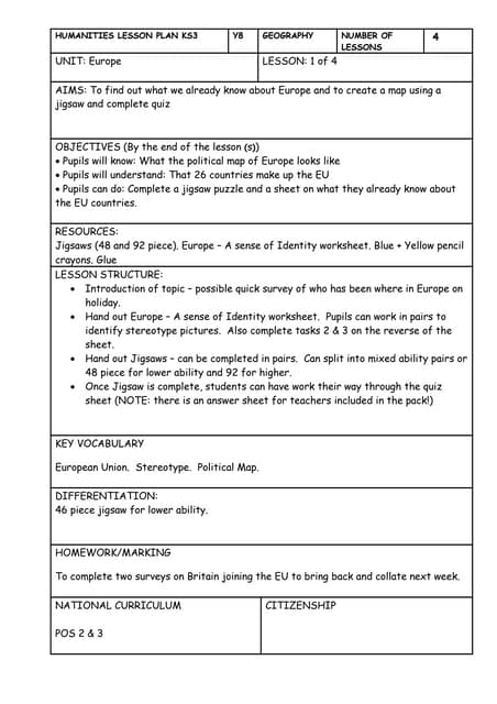 Lesson 1 Italy | DOC | Geography | Science