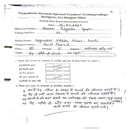 Lesson plan 1st year | PDF