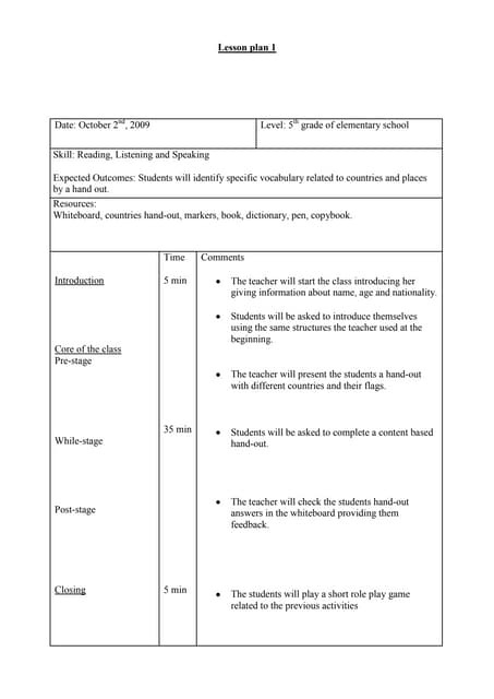 Lesson plan about sports | PDF | Soccer | Sports