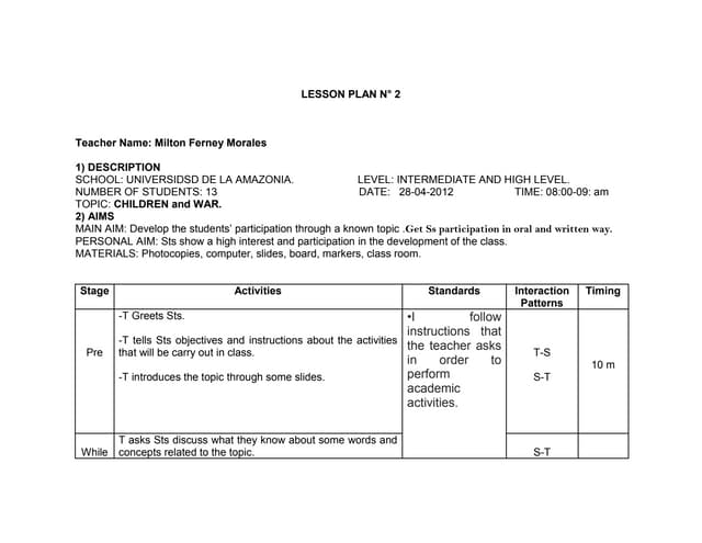 Letter-writing Lesson Plan