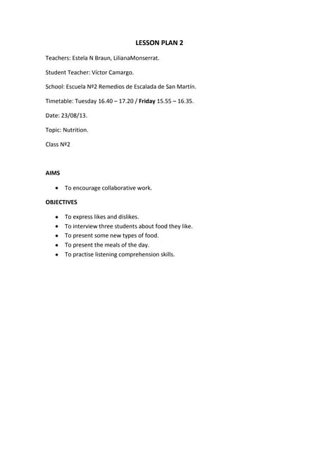 Nutrition Didactic Unit | DOCX | Nutrition | Healthy Living