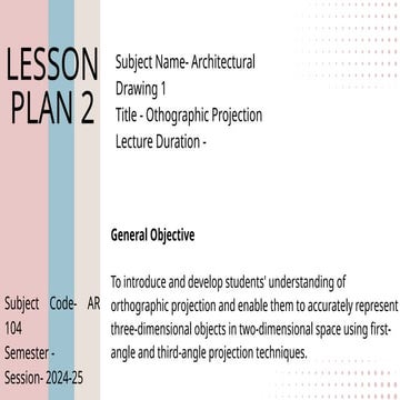 Lesson Plan 2 Orthographic projectionstions | PPT