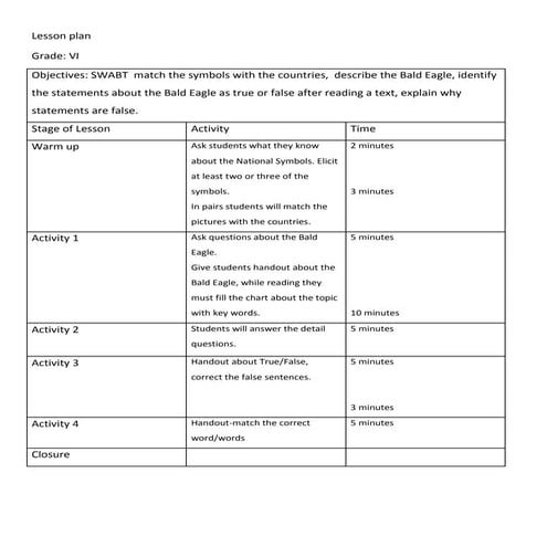Lesson plan (3) | PDF
