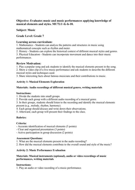 Systems Thinking Lesson Plan for Classical Music | PPT