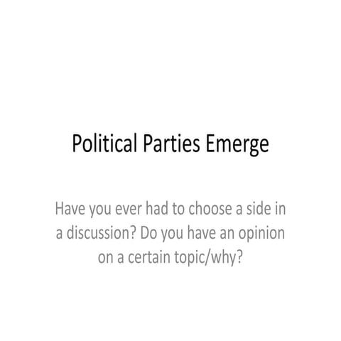 Lesson plan 4 political parties | PPTX | Civic affairs | Politics
