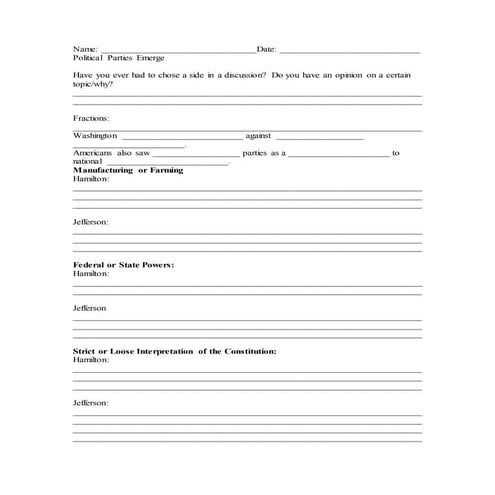 Lesson plan 4 political parties | DOCX | Civic affairs | Politics