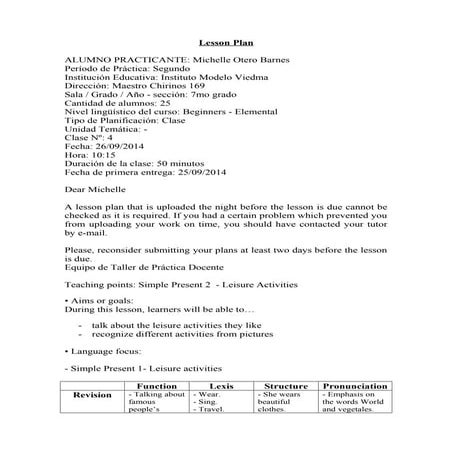 Lesson plan 4 primary | PDF