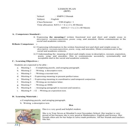 Lesson plan 6.1 and 6.2 | PDF