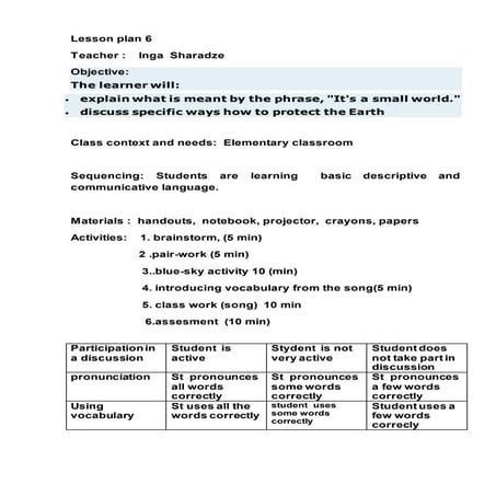 Lesson plan 6 | DOCX