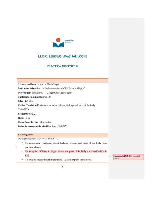 Mock lesson plan | PDF