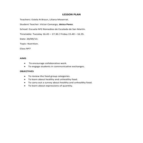 Lesson plan 7 | PDF