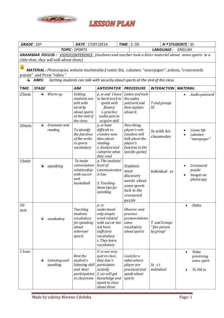 Lesson Plan About Sports lesson-plan-about-sports