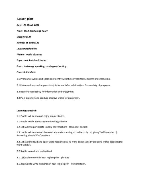 Detailed lesson plan in english 4 | DOCX