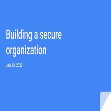 Building a Secure Organization | PPTX