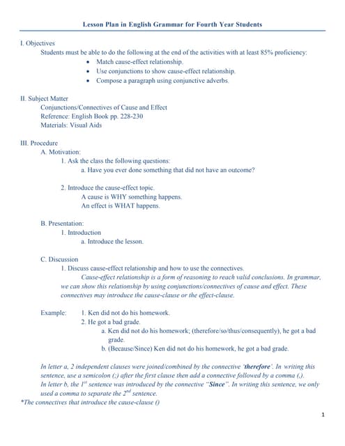 Semi-detailed lesson plan | DOCX | Educational Assessment | Education