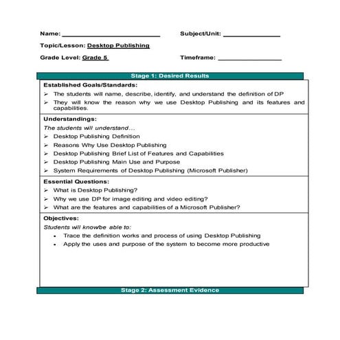 Desktop Publishing | DOCX