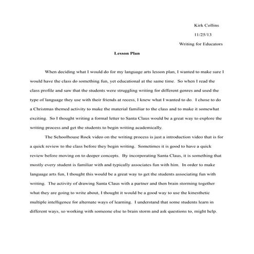 Lesson plan essay | PDF