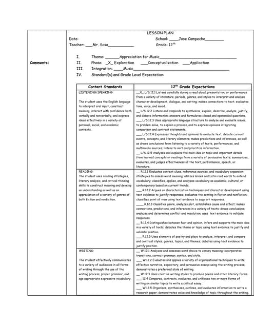Lesson plan sequence of events | DOCX