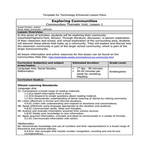 Lessonplan exploring | DOCX