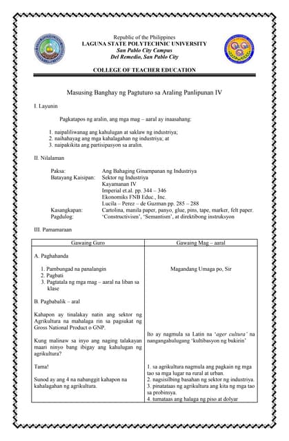 COT-Grade-4-Lesson-Plan-Araling-Panlipunan | PPTX
