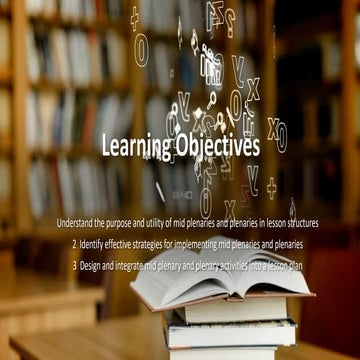 Lesson Plan for Effective lesson plenary -Prakash .A. Nair | PDF