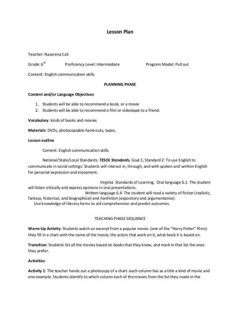 Lesson Plan For Research...