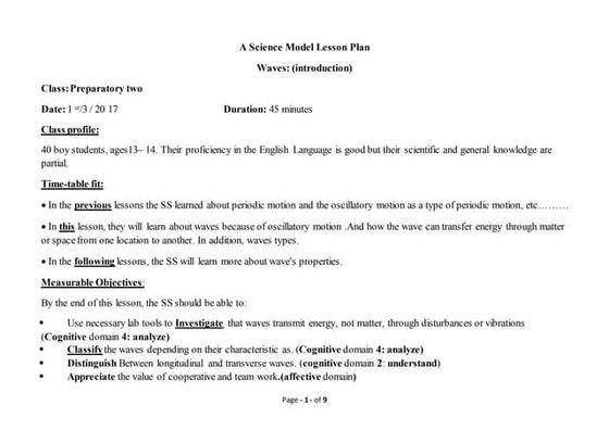 Wave speed, frequency and wavelength | PPT