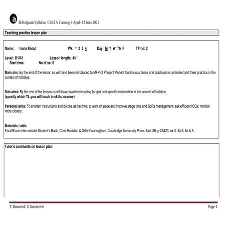 CELTA course - Guidebook - Lesson plan for TP2.pdf