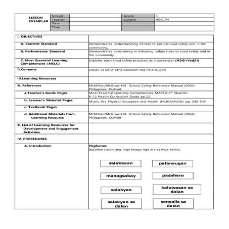 Lesson Plan Grade 4 Health.docx