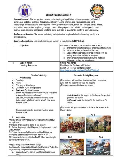 A detailed lesson plan on paragraph writing | DOCX