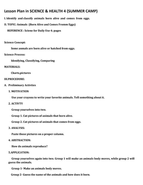 Integrated lesson plan in science | PDF
