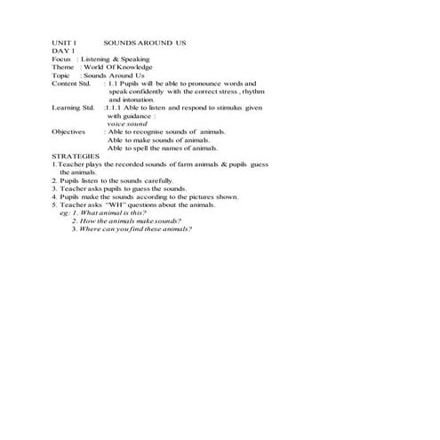 Lesson plan jolly phonics | PDF