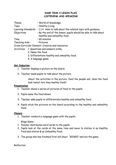 Year 6 english lesson plan | DOC