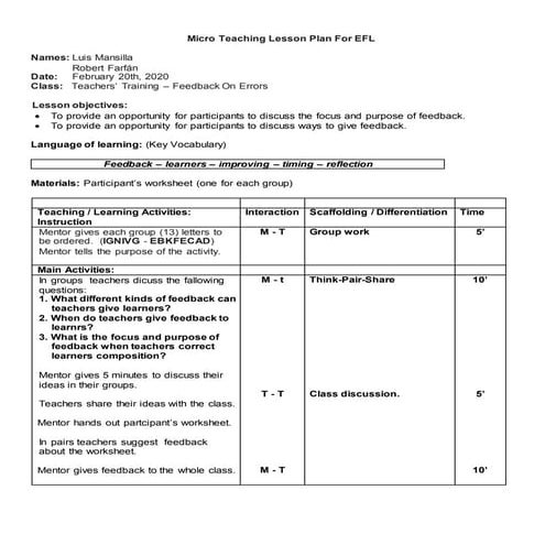 LESSON PLANdocx | DOCX | Education