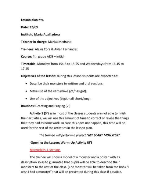 Science Learning Plan (Changing shadows) | PDF