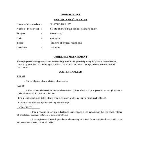 Lesson plan nikitha | DOC
