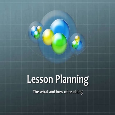 Lesson planning | PPTX